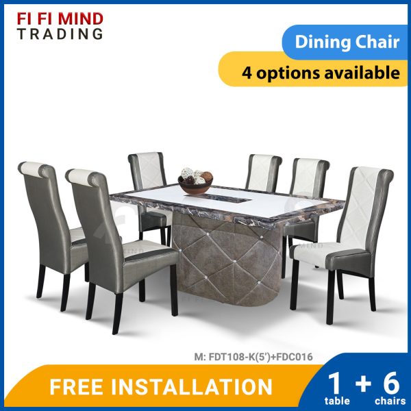 Niketa Marble Dining Set - Fi Fi Mind Trading
